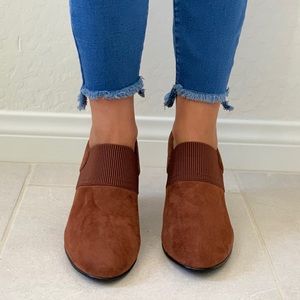 Buckle | Shoes | Nib Rust Cognac Leather Cuban Heel Ankle Booties ...